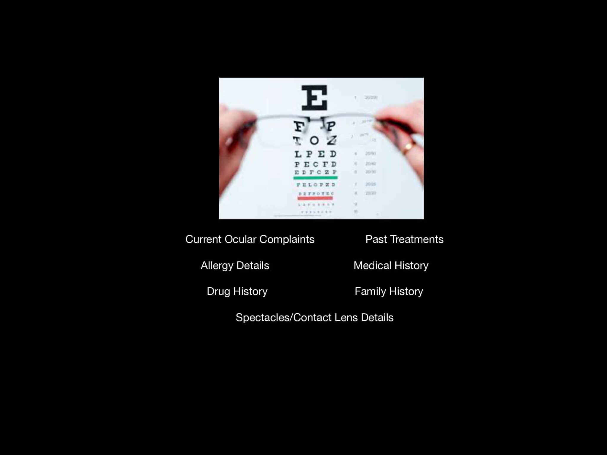 History Taking - Dr Ashok Eye Hospital Unit of Centre for Eye and ...